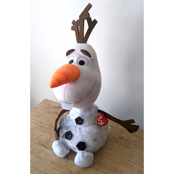 Disney | Toys | Disney Frozen Sparkle Olaf Ty Beanie Babies Plush ...